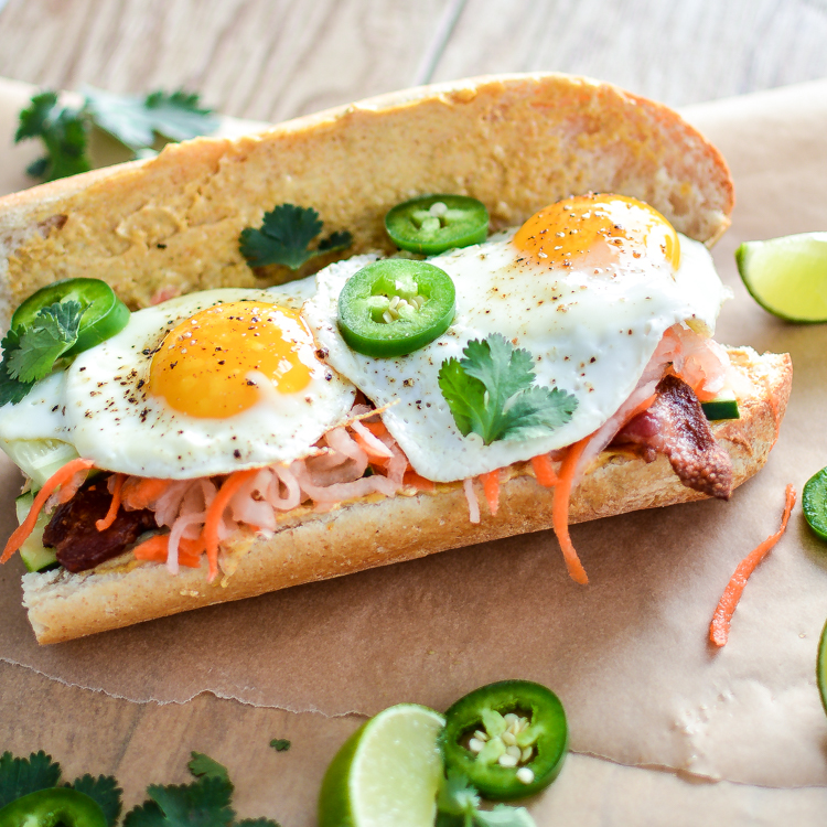 Breakfast Banh Mi with Bacon and Curry AioliCooking and Beer